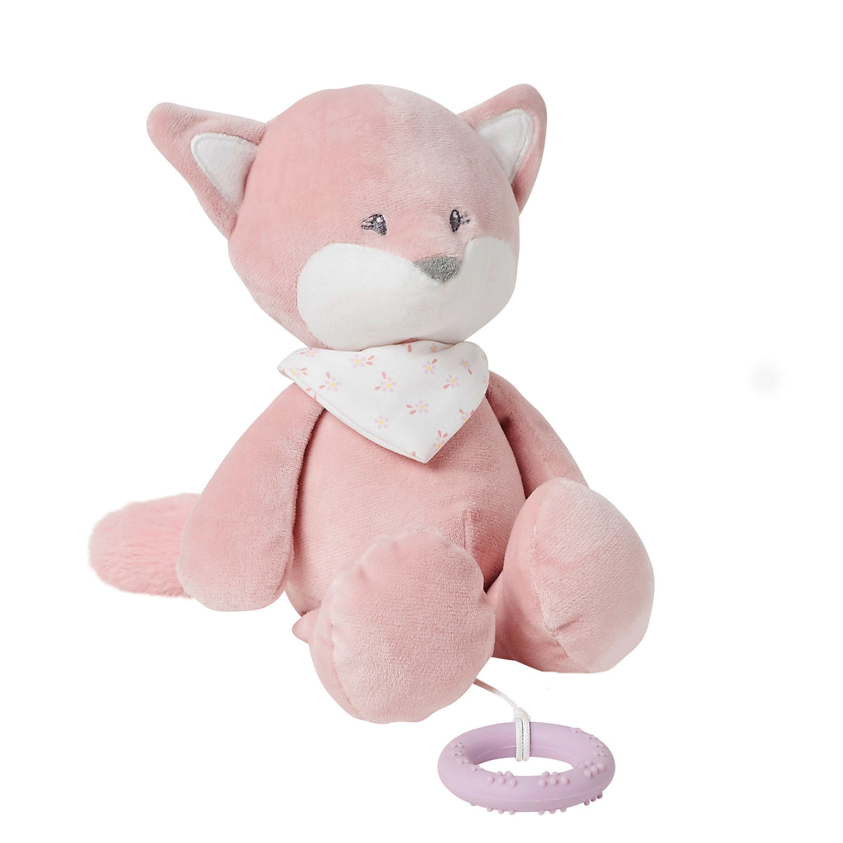 Musical Cuddly Fox Alice 30 cm Old Pink - Nattou