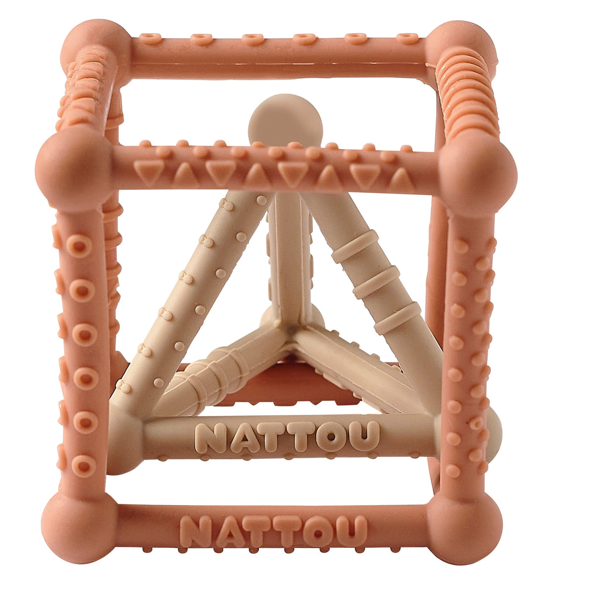 Nattou Cube Toy Silicone Karamel